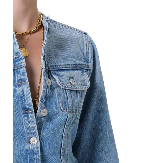 Citizens Of Humanity Devin Collarless Denim Jacket - Cecil