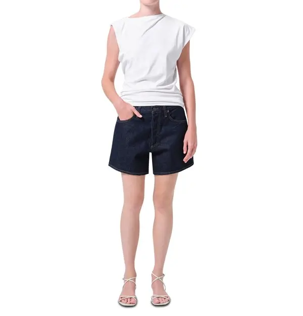 AGOLDE Leith Denim Shorts - Rinse