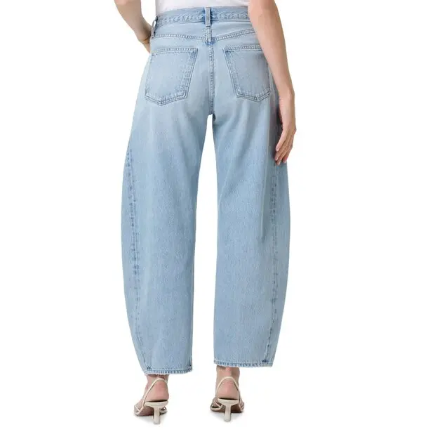 AGOLDE Luna Pieced High-rise Barrel Jeans - Addition