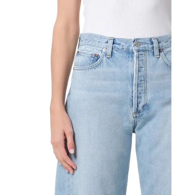 AGOLDE Luna Pieced High-rise Barrel Jeans - Addition