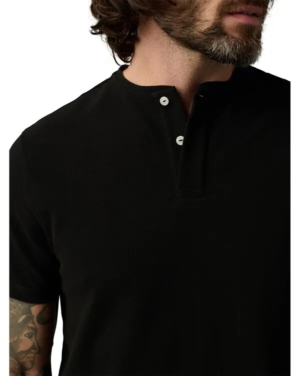 Joe's Jeans Modern Pique Henley Shirt - Black