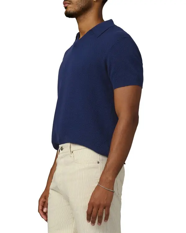 Joe's Jeans Knit Textured Pullover Polo - French Navy