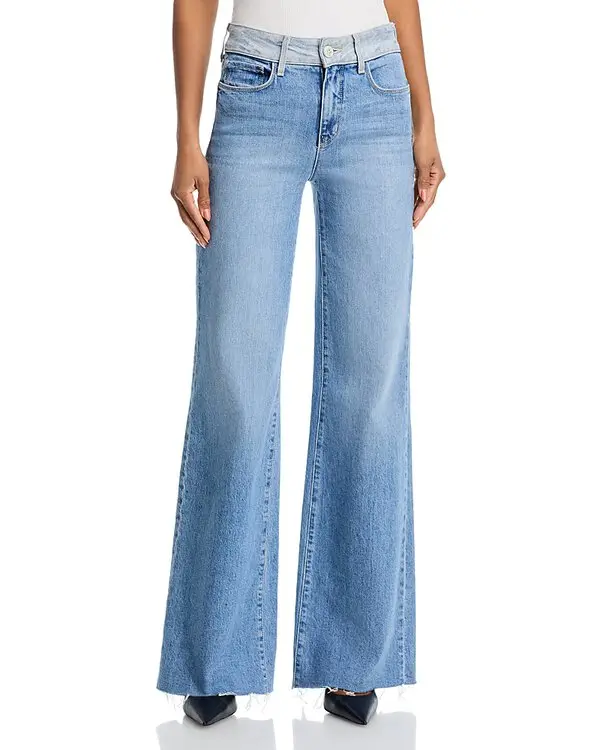 L'Agence Louane Ultra High Rise Wide Leg Flared Jeans - Bexley