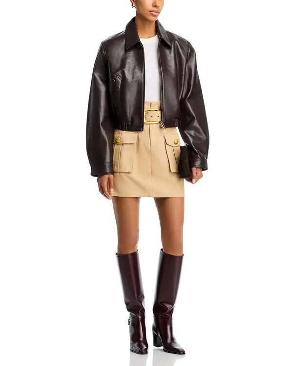 L'Agence Maelis Mini Skirt - Macadamia