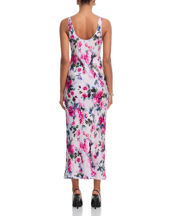L'Agence Floral Print Tank Dress - Pink Multi