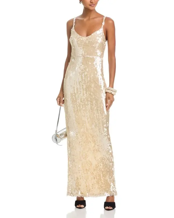 L'Agence Karma Sequin Maxi Dress