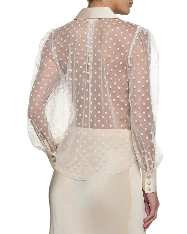 L'Agence Sophie Long Sleeve Blouse - Ecru