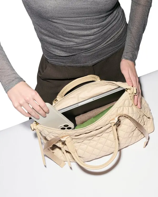 Mz Wallace Park Medium Quilted Satchel