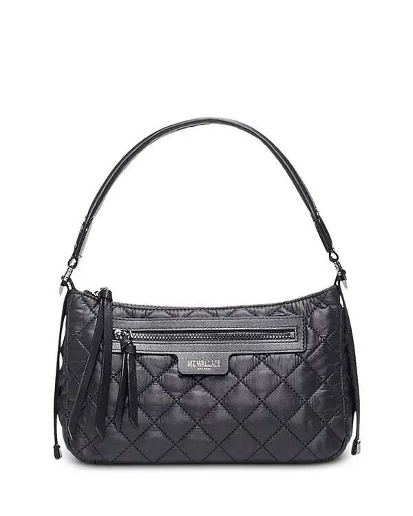 Mz Wallace Park Small Quilted Leather Shoulder Bag - Black