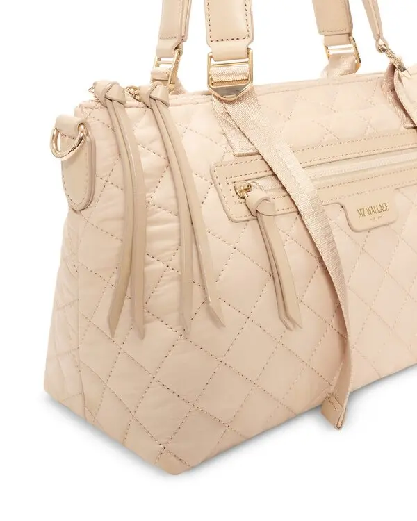 Mz Wallace Park Small Quilted Leather Satchel