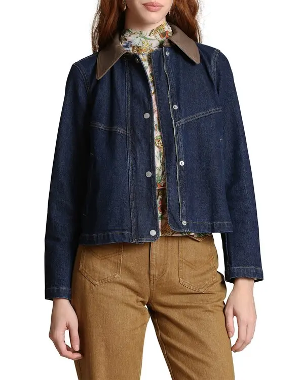 Avec Les Filles Cropped Cape Jacket