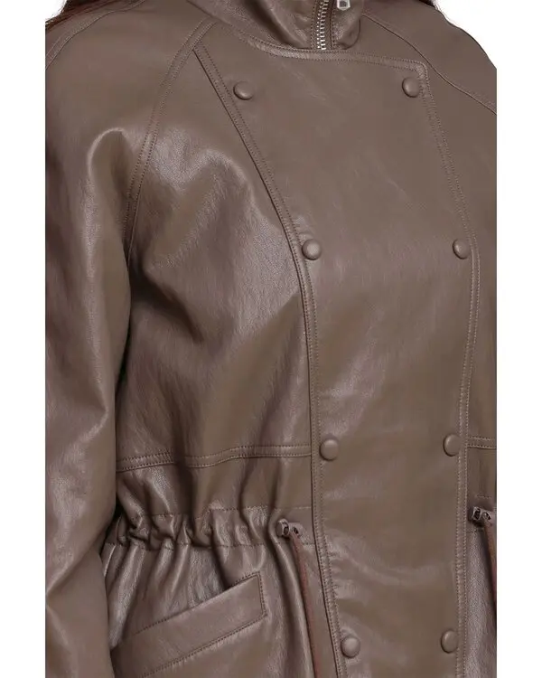 Avec Les Filles Slouchy Anorak Jacket - Cafe