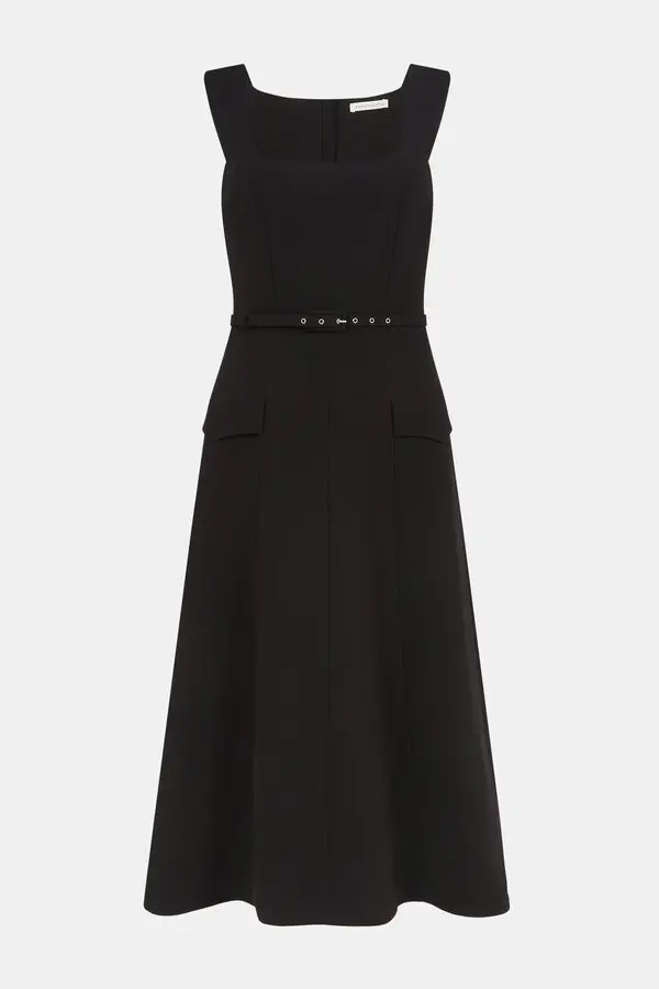 EMILIA WICKSTEAD Petra Dress In Wool Crepe - Black