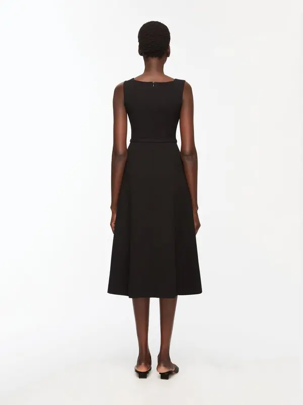 EMILIA WICKSTEAD Petra Dress In Wool Crepe - Black