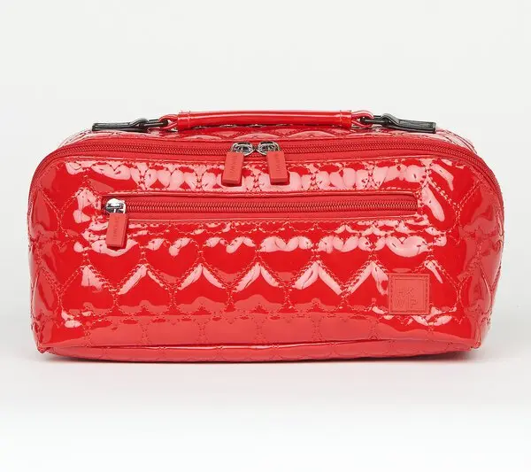 IHKWIP As Is Carry It All Heart Quilted Cosmetic Case - One-color