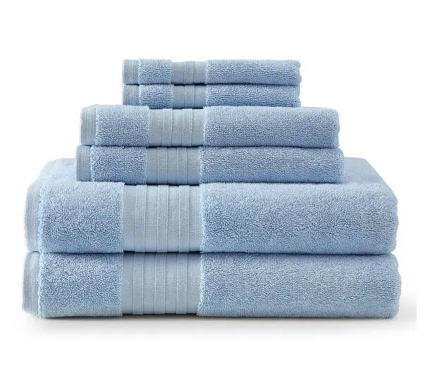 MARTHA STEWART Martha Steweart Skyland Manor Blue 6-piece Cott On Towel Set - One-color