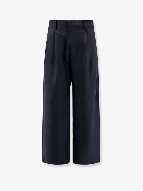 TONYWACK Loose Fit Cotton Trousers - Blue
