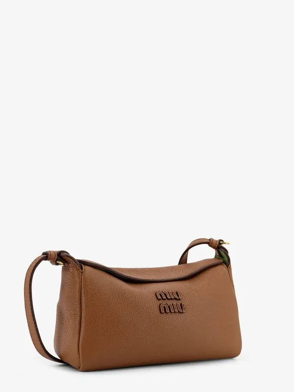 Miu Miu Leather Shoulder Bag With Logo