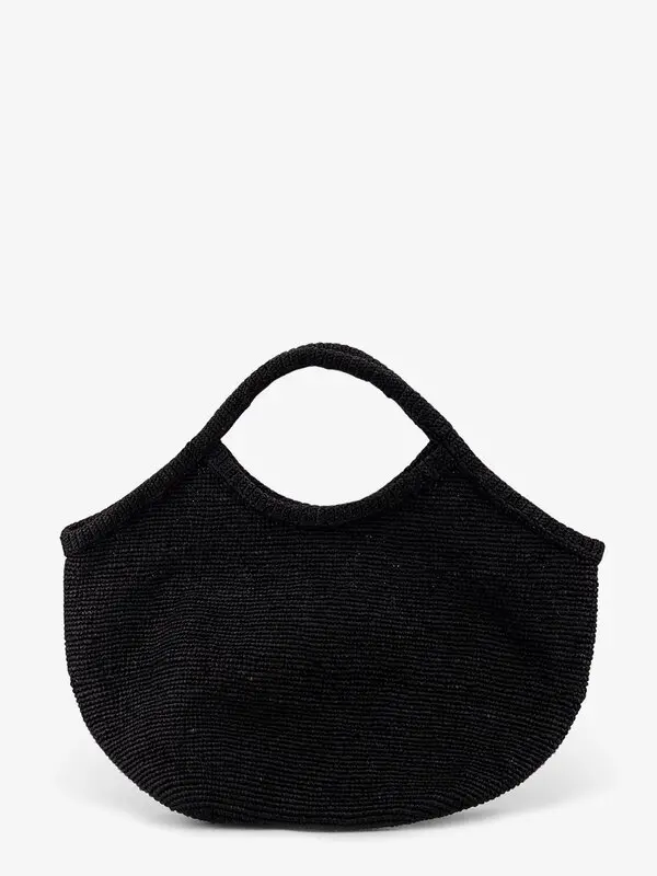 IBELIV Pure Raffia Shoulder Bag - Black