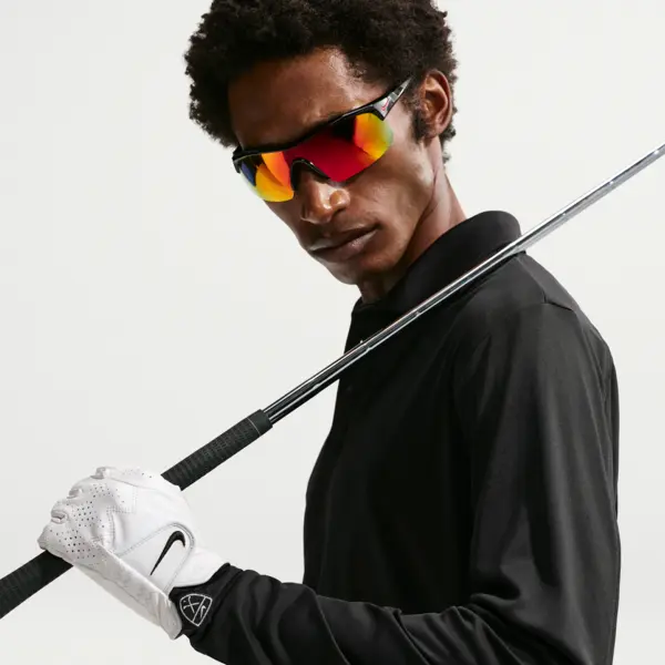 Nike Par Dri-fit Long-sleeve Logo Golf Polo - Black