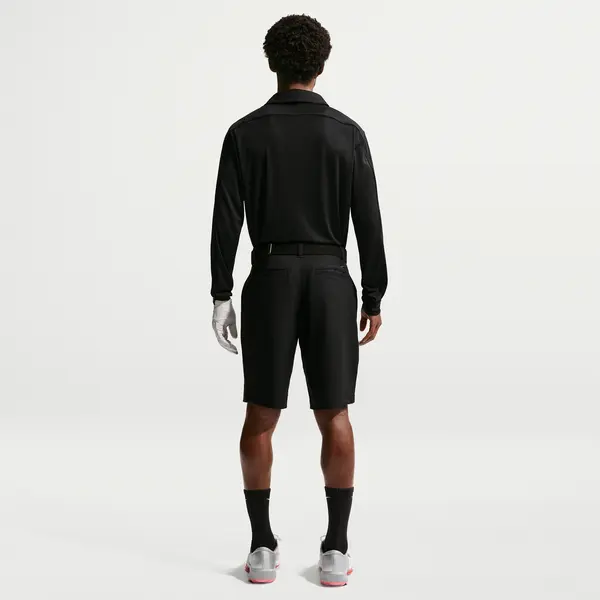 Nike Par Dri-fit Long-sleeve Logo Golf Polo - Black