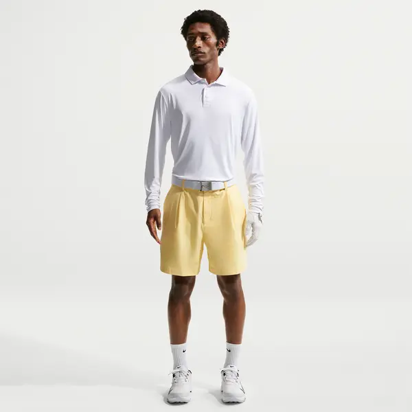 Nike Par Dri-fit Long-sleeve Logo Golf Polo - White