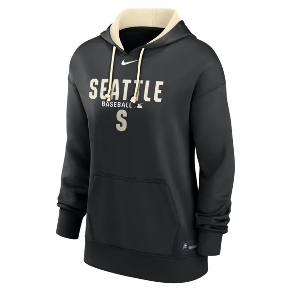 Nike Seattle Mariners Authentic Collection Alt Logo Therma Mlb Pullover Hoodie - Black