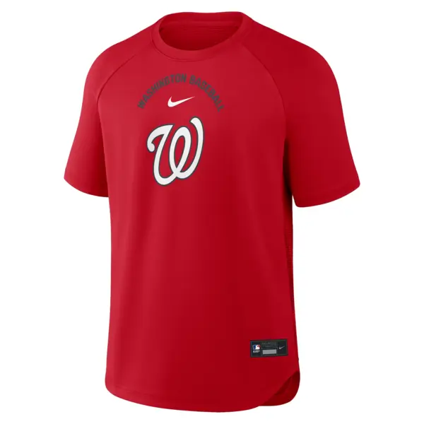 Nike Washington Nationals Authentic Collection Batting Practice Pregame Dri-fit Mlb Top - Red