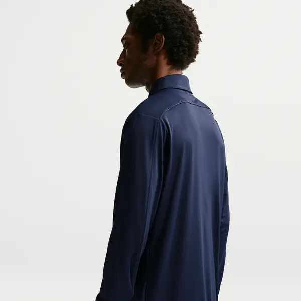 Nike Par Dri-fit Long-sleeve Logo Golf Polo - Blue