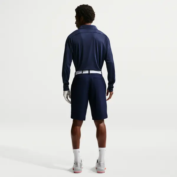 Nike Par Dri-fit Long-sleeve Logo Golf Polo - Blue