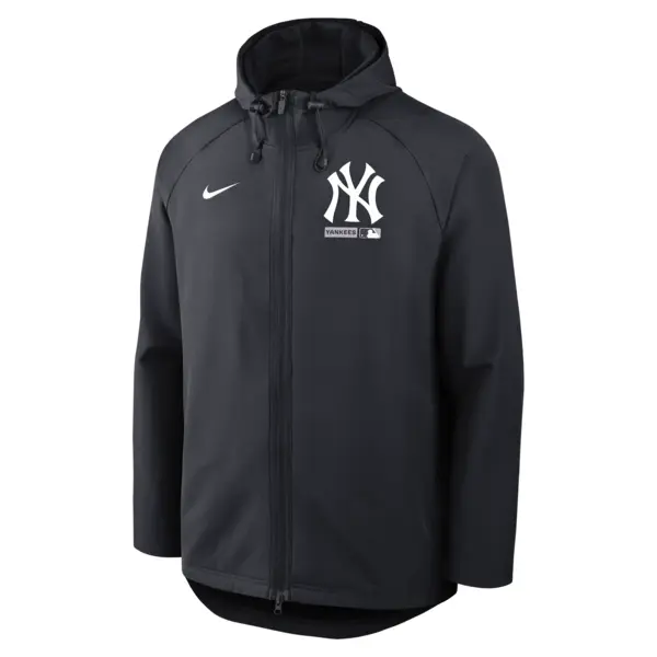 Nike New York Yankees Authentic Collection Therma-fit Mlb Full-zip Hooded Jacket - Blue