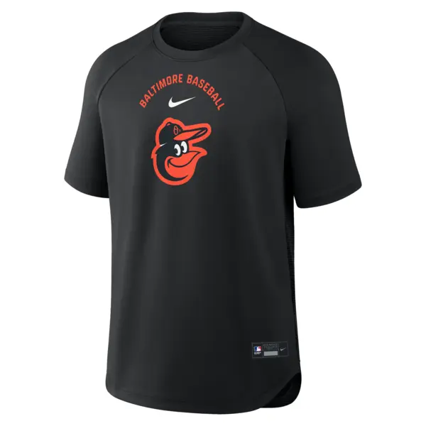 Nike Baltimore Orioles Authentic Collection Batting Practice Pregame Dri-fit Mlb Top - Black
