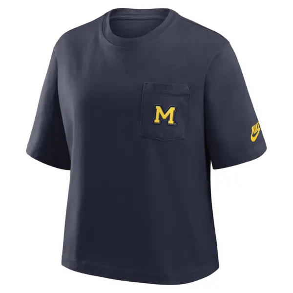 Nike Michigan Legacy Pocket Boxy College T-shirt - Blue