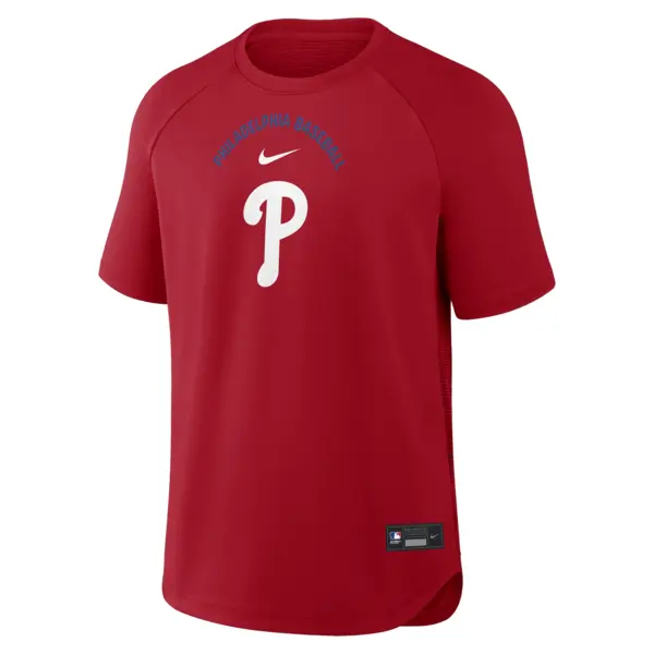 Nike Philadelphia Phillies Authentic Collection Batting Practice Pregame Dri-fit Mlb Top - Red