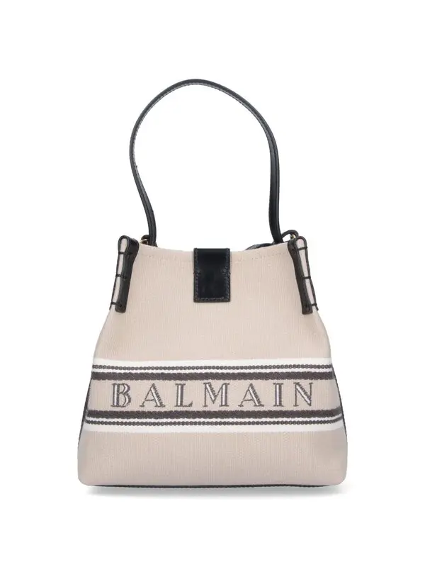 Balmain Release" Bucket Bag - White
