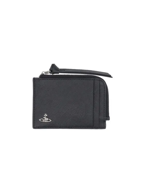 VIVIENNE WESTWOOD Orb' Zip Card Holder - Black