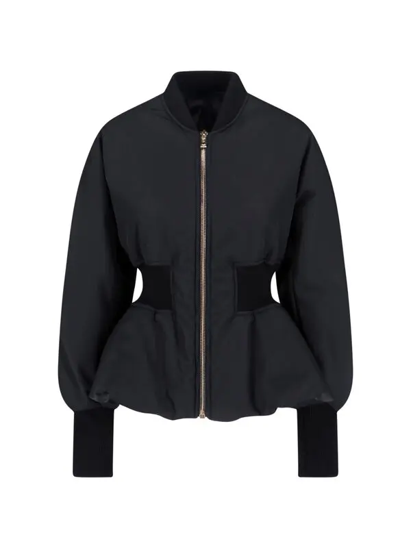 Alaïa Peplum' Bomber Jacket - Black