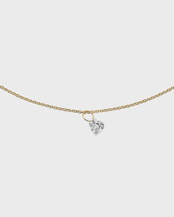 CBYC Necklace Floating Diamond Heart