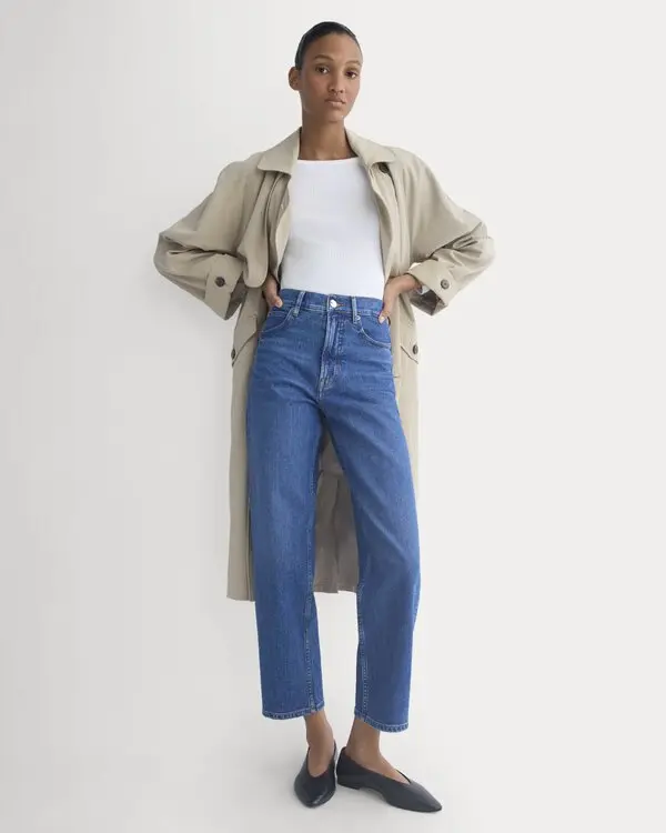 Everlane Way-high® Straight-leg Jeans - Medium Indigo
