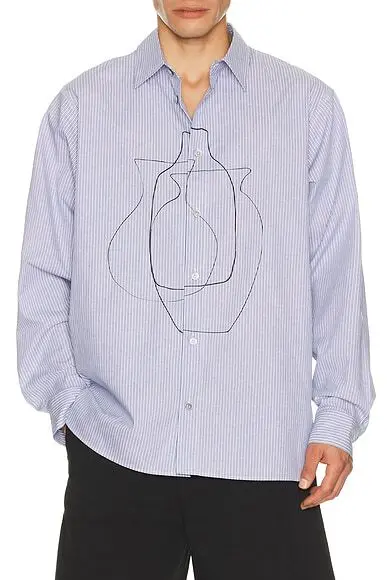 LE17SEPTEMBRE Printed Striped Shirt