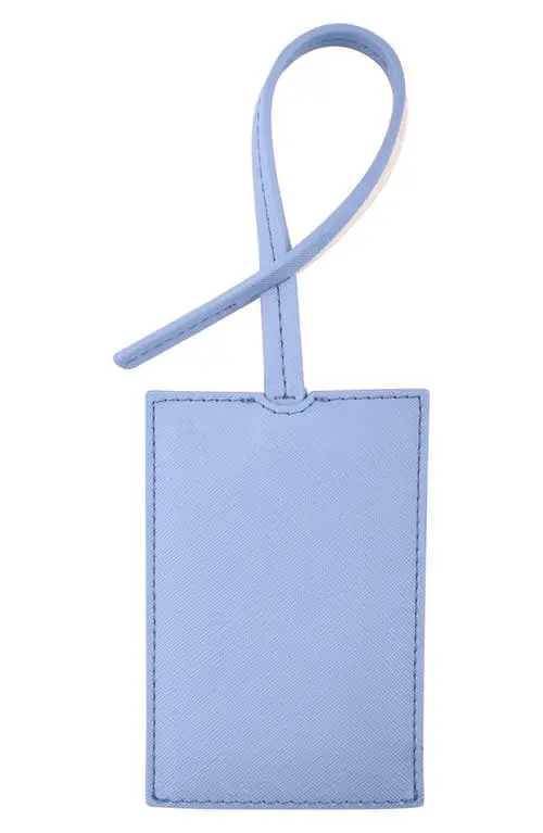 Stoney Clover Lane Textured Faux Leather Luggage Tag - Periwinkle