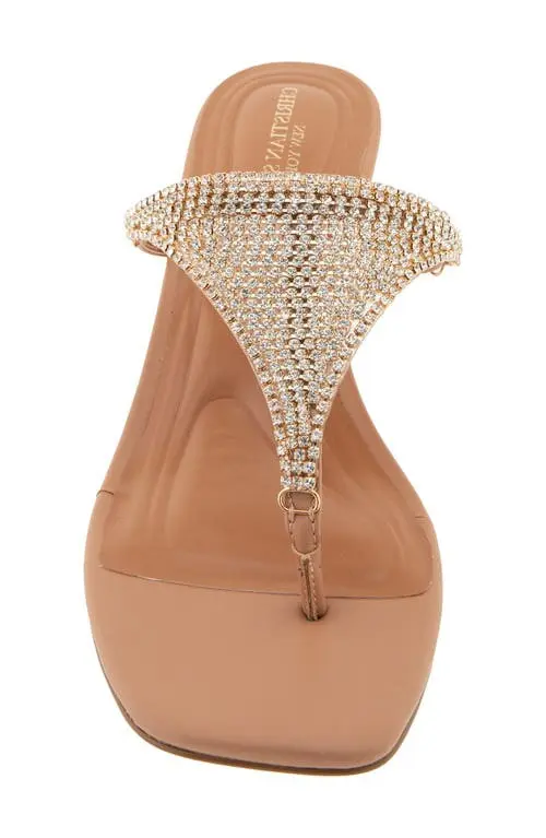 Christian Siriano Imay Kitten Heel Sandal - Tan