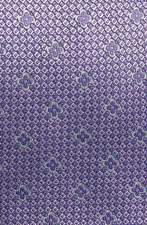 David Donahue Patterned Silk Necktie - Purple