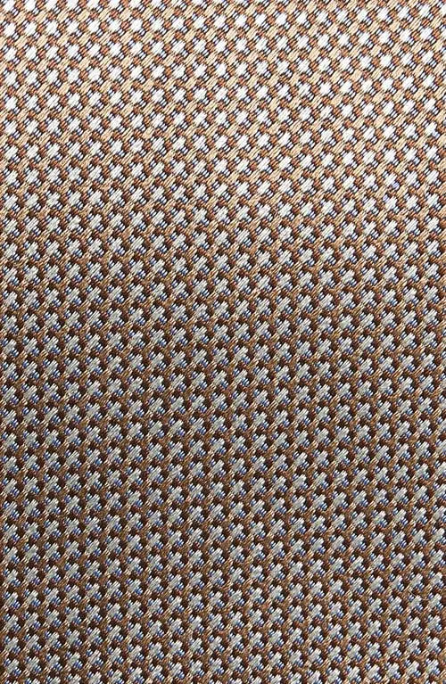 David Donahue Jacquard Silk Neck Tie - Cocoa