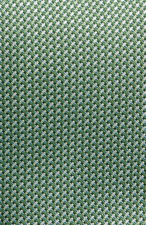 David Donahue Jacquard Silk Neck Tie - Green