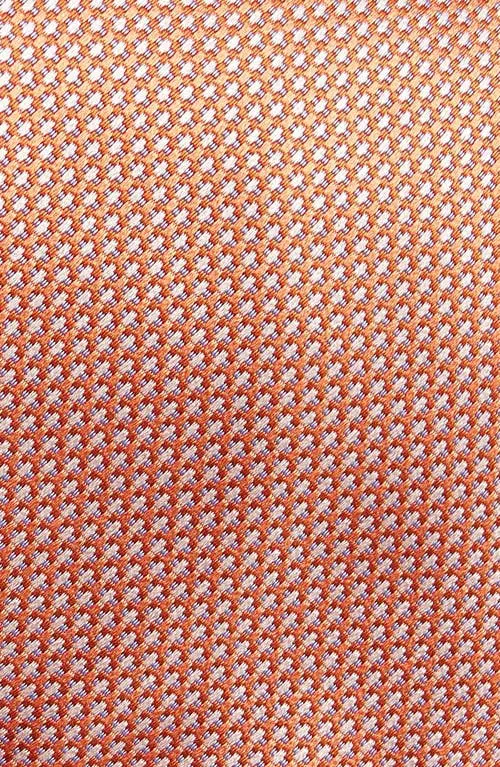 David Donahue Jacquard Silk Neck Tie - Orange