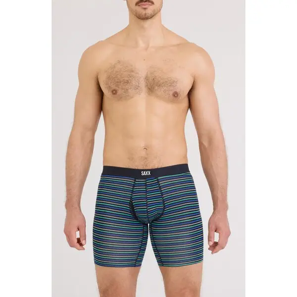 SAXX Vibe Xtra Boxer Briefs - Gents Stripe-sport Blue