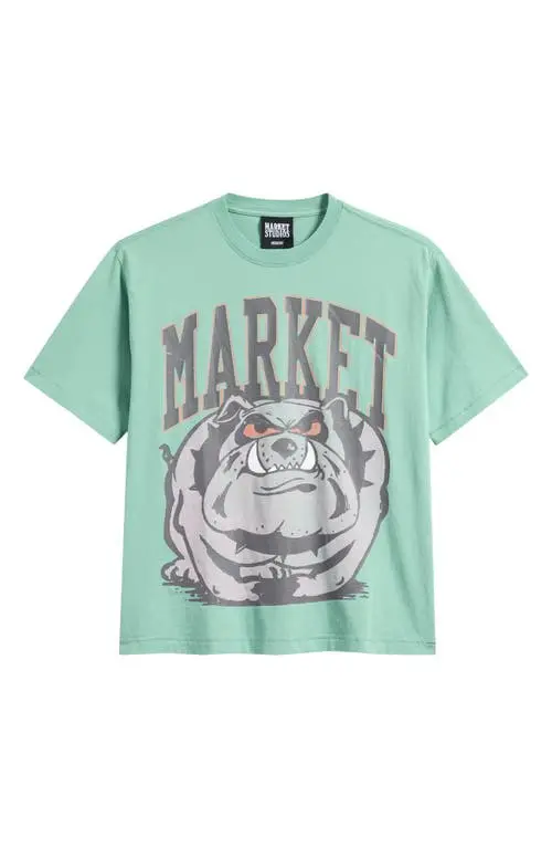 MARKET Angry Bulldog Graphic T-shirt - Green