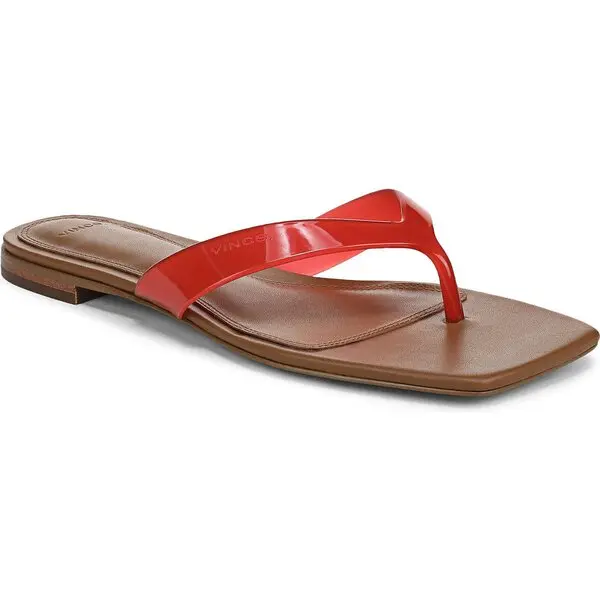 Vince San Juan Flip Flop - Tomato Red