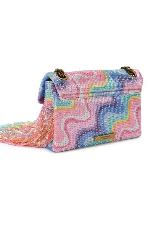 Kurt Geiger Mini Kensington Fringe Convertible Crossbody Bag - Pink Multi